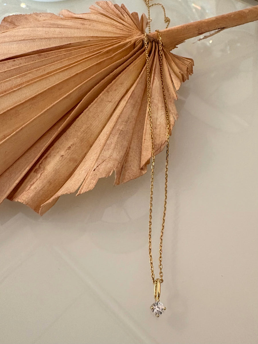 Cable Sparkle Necklace {Gold} – Leona Ruby